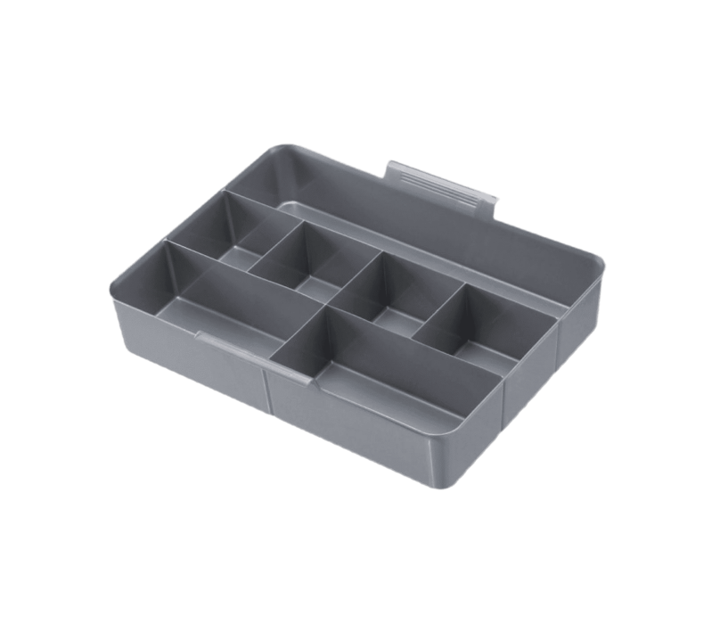 Sunware Q-line opbergbox met inzet 22L transp./metaal